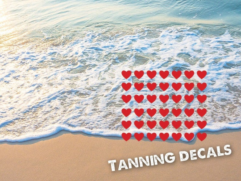 Heart Tan Decalstanning Tanning Stickers Tan Line Sticker - Etsy