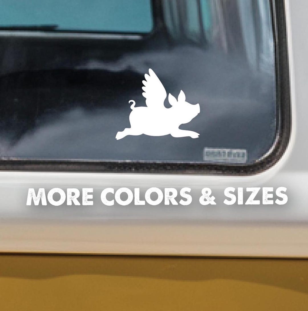 Flying Pig Sticker Decal Flying Pig Decal Flying Pig Sticker Car Decal ...