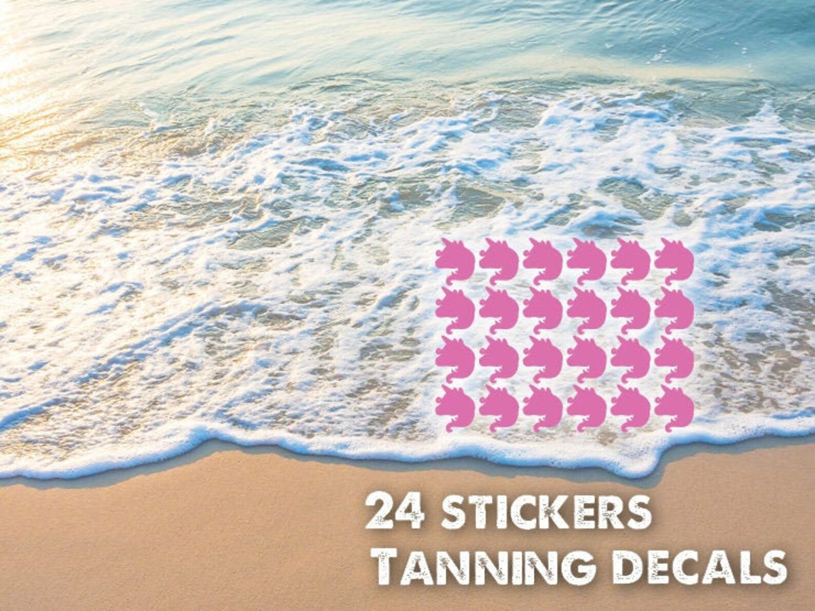 Unicorn Tan Decalstanning Tanning Stickers Tan Line - Etsy