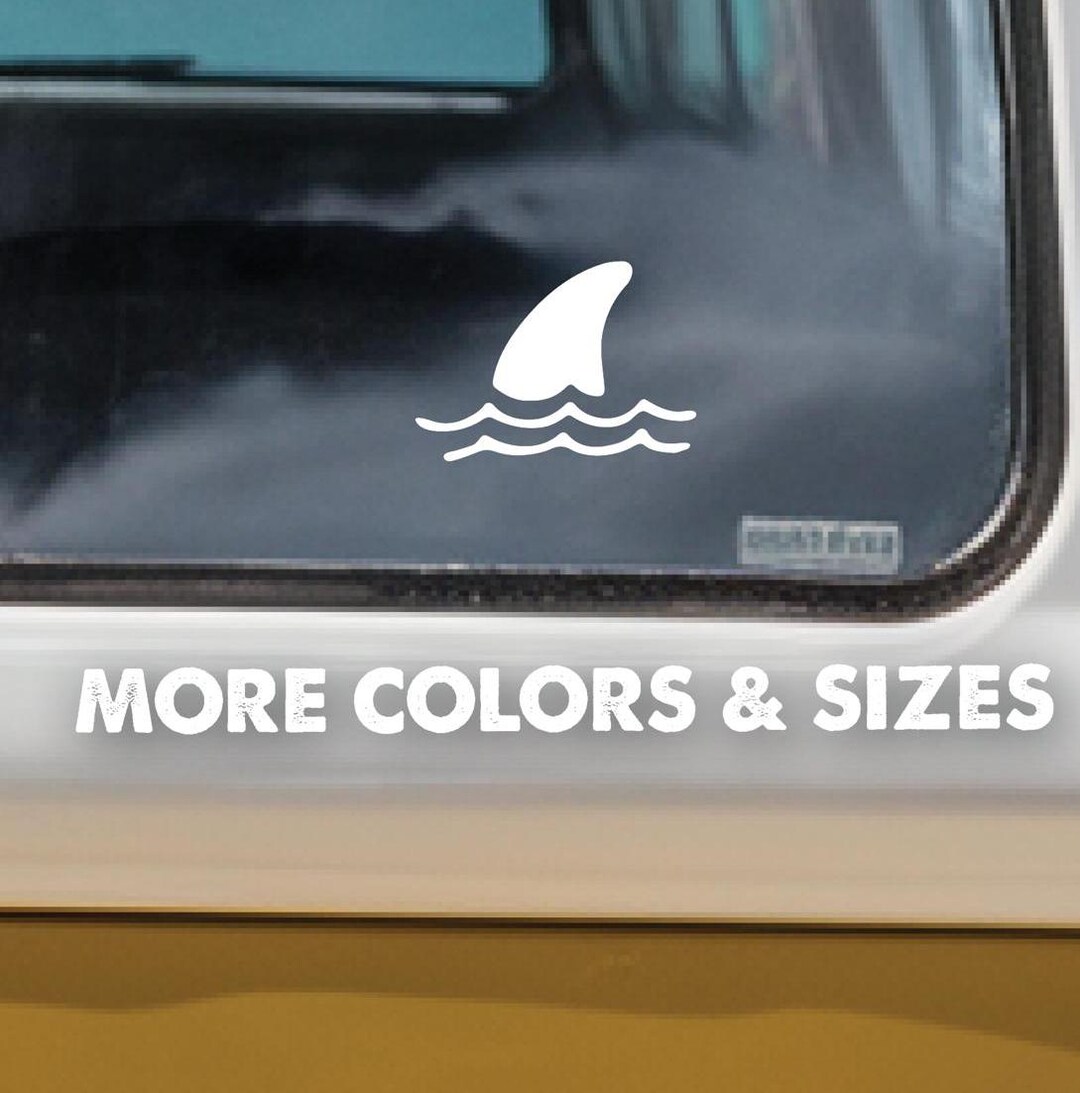 Shark Decal Sticker Great White Shark Decal Sticker Surf Decal Sticker ...