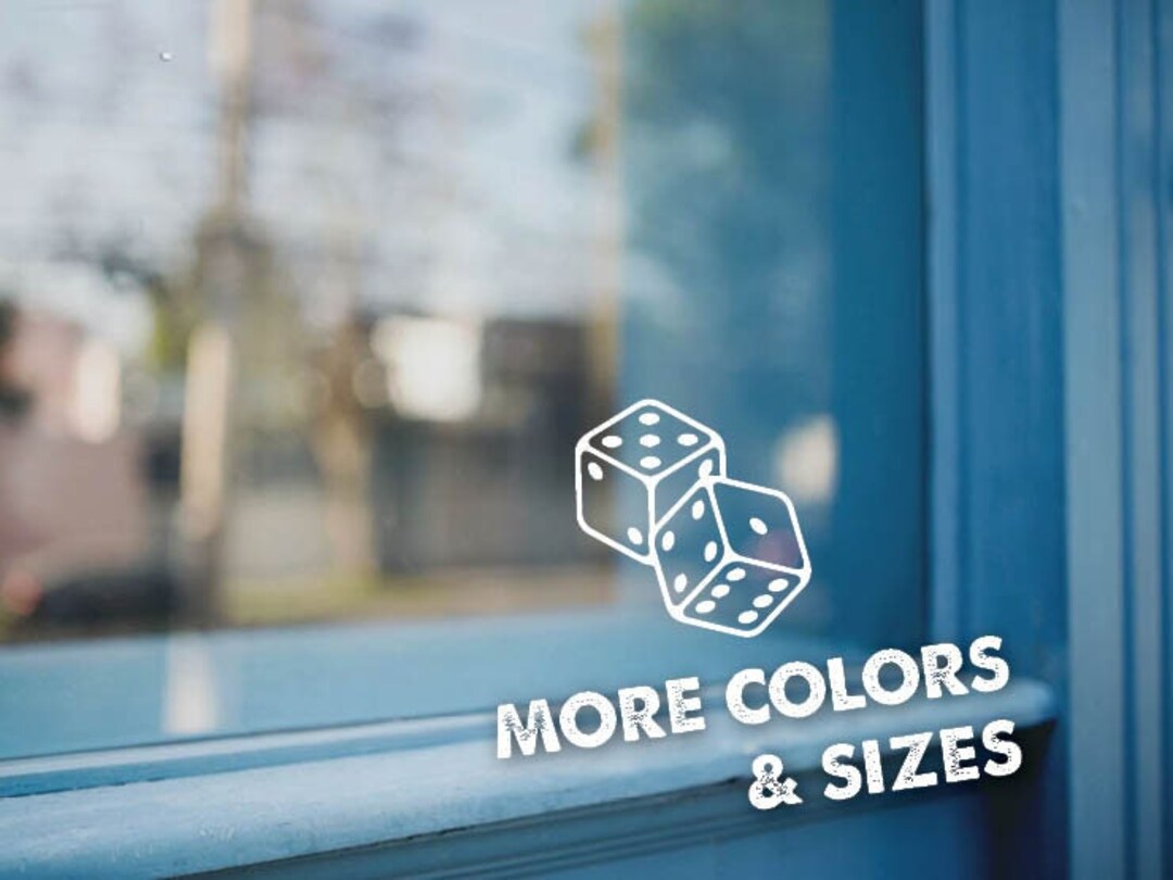 Dice Vinyl Stickers Decal, Decal, Window Decal, Stickers,laptop Sticker ...