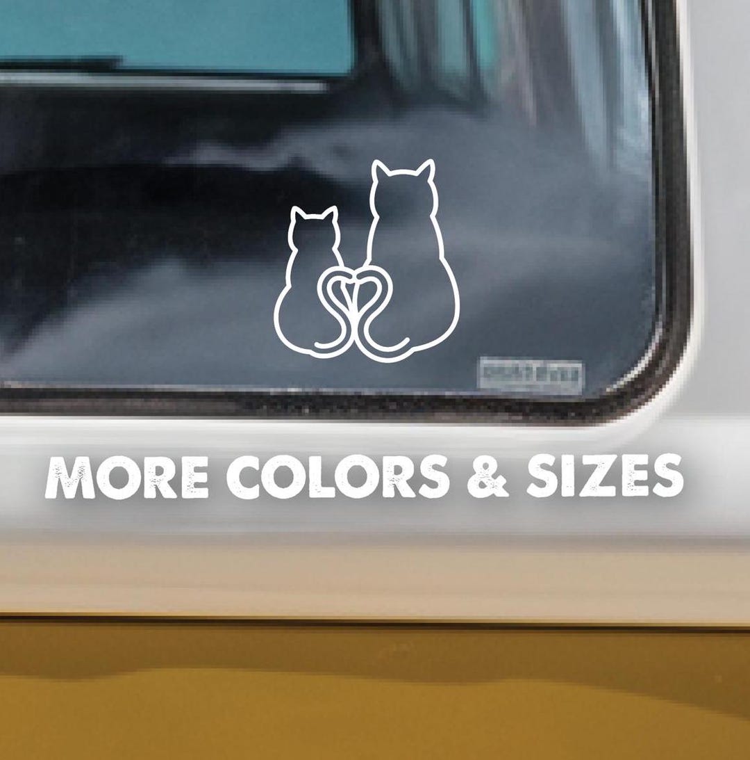 Cat Sticker Decal Cat Lover Car Decal Cat Lover Gift Laptop Sticker Cat ...