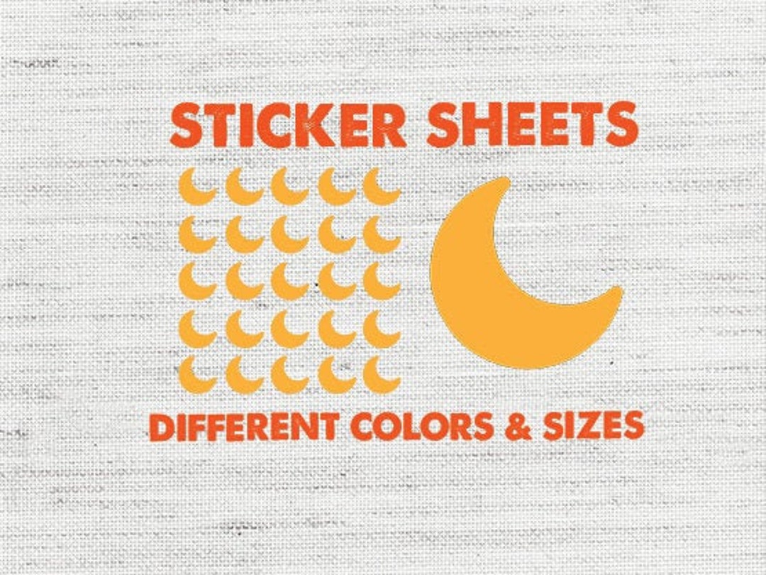 Crescent Moon Vinyl Decals,crescent Moon Sticker,crescent Moon Stickers ...