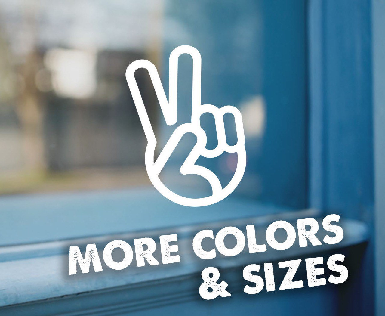 Peace Fingers Sticker DecalCar DecalCar StickerHippie Decal | Etsy