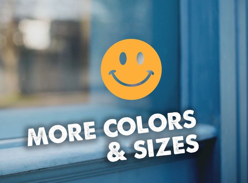 Smiley Face Vinyl Decal: Laptop, Window, Car Sticker - Etsy