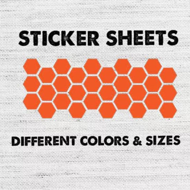 Hexagon Stickers - Etsy