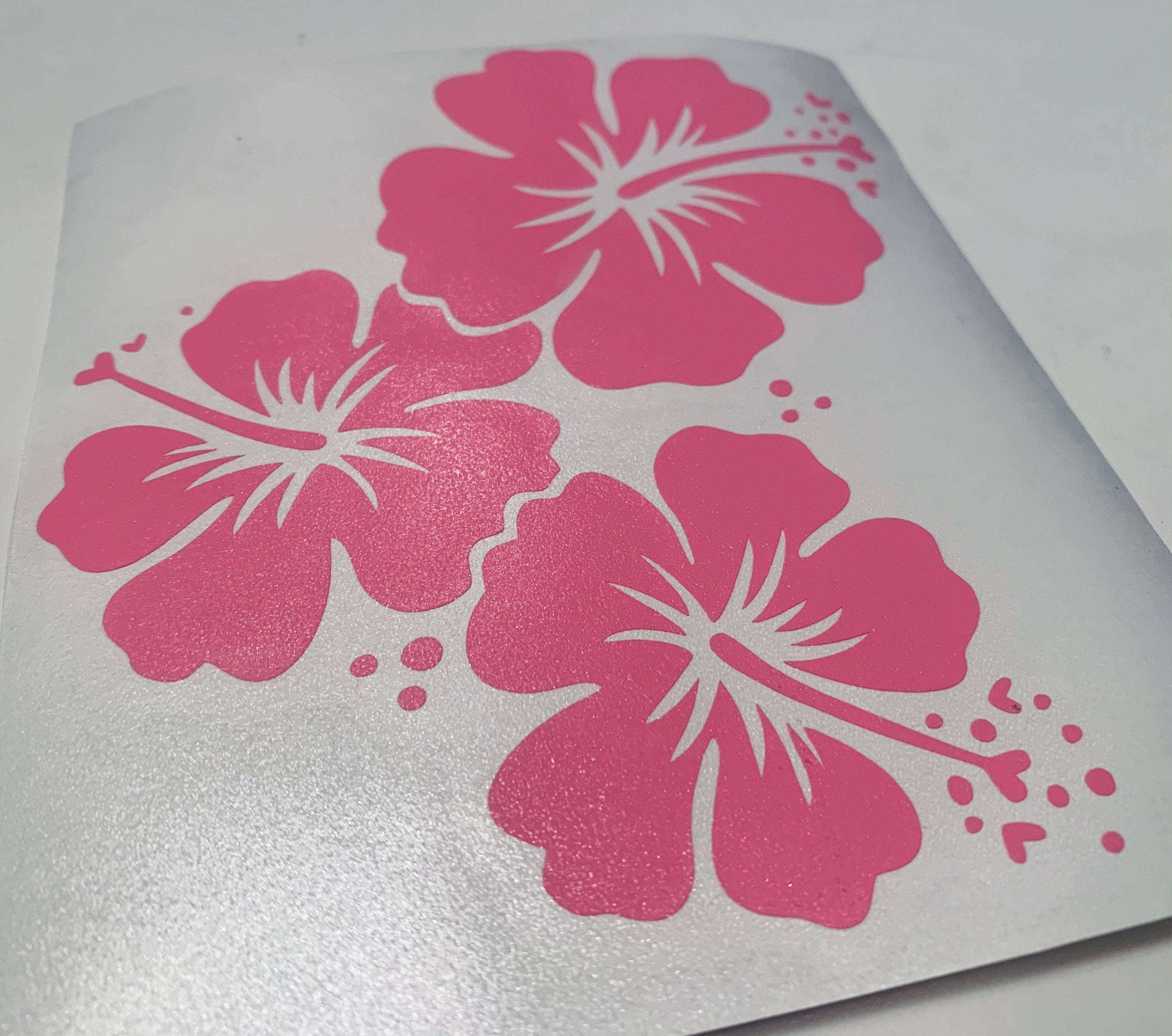 Hibiscus Decal Stickerhibiscus Stickerflower Decalhibiscus - Etsy