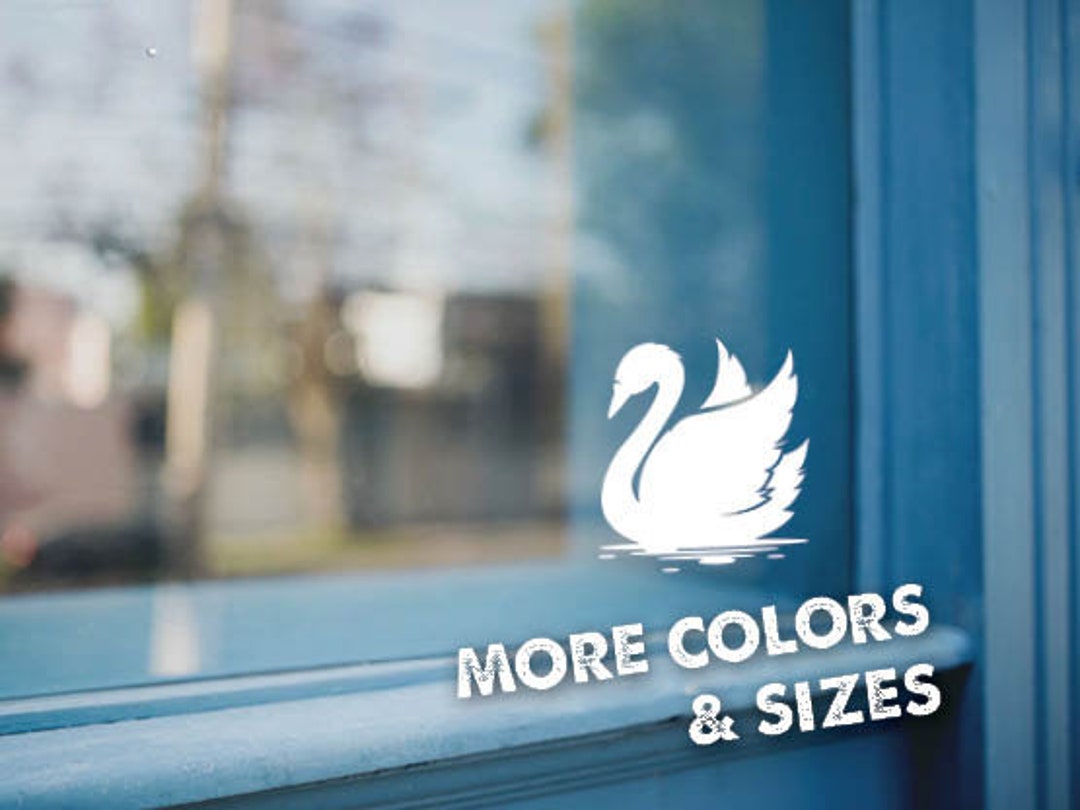 Swan, Swan Decal, Swan Sticker, Swan Vinyl Decal, Swan Decal, Swan ...