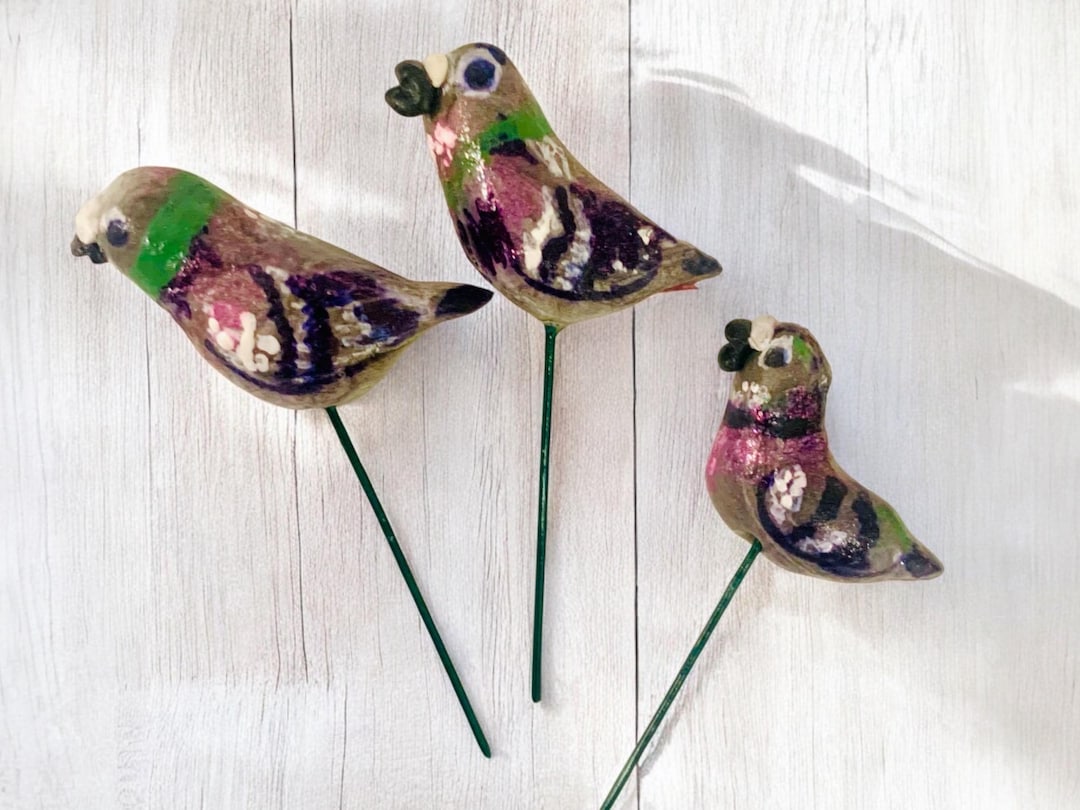 Micro Terrarium Birds- Fairy Garden Accessories - Miniature Animals ...