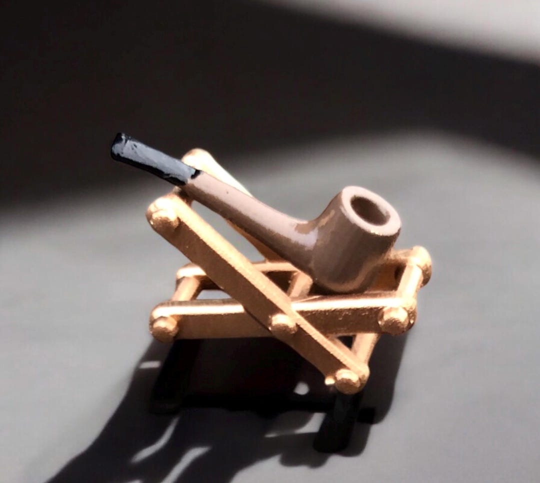 Dollhouse Miniature Pipe - Miniature Smoking Pipe - Realistic Dollhouse ...