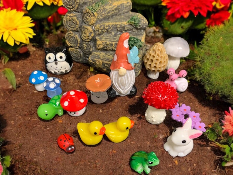 Fairy Garden Suprise Pack - Mystery Set of 15 Fairy Garden Ornaments ...