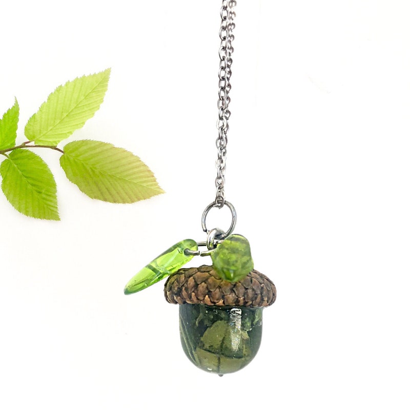 Resin Acorn Necklace - Etsy