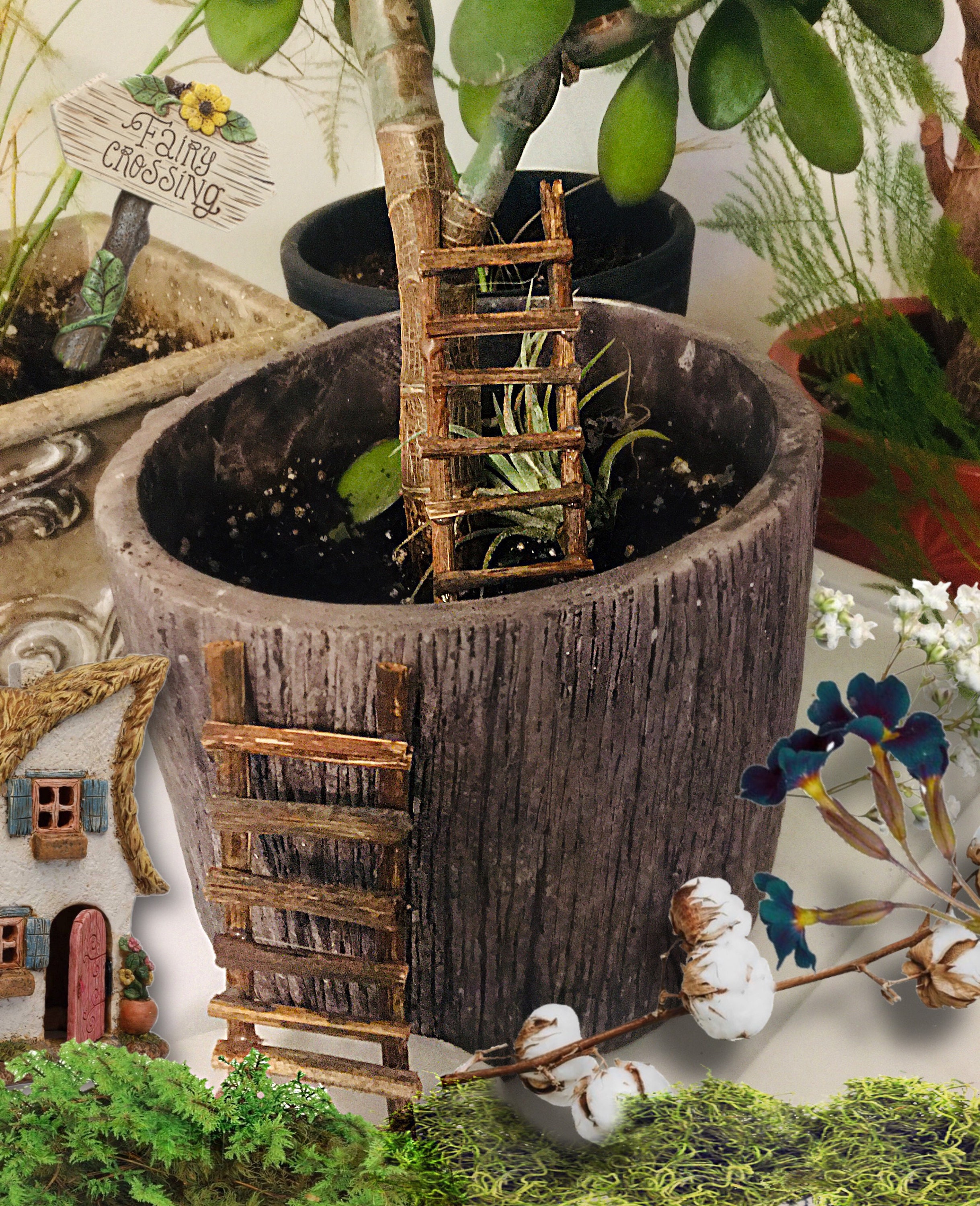 Miniature Ladder - Tiny Stick Ladder - Fairy Garden Ladder - Fairy ...