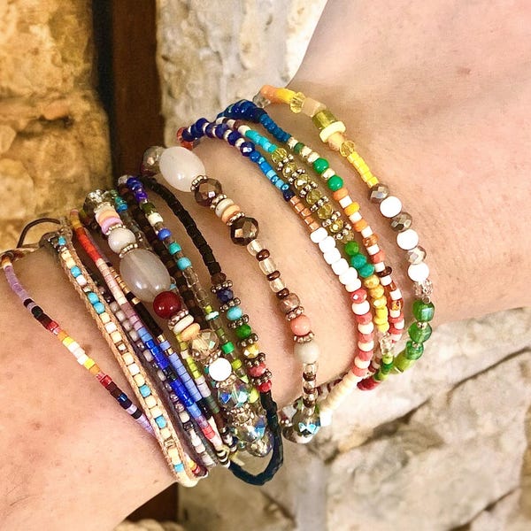 Bohemian Stackable Bracelets - Etsy