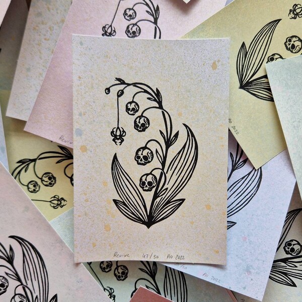 Small Linocut - Etsy