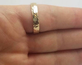 Hammered Gold Ring - Etsy