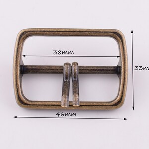 1.5'' Double Pin Buckle Bronze Belt Buckles,38mm Large Double Prong ...