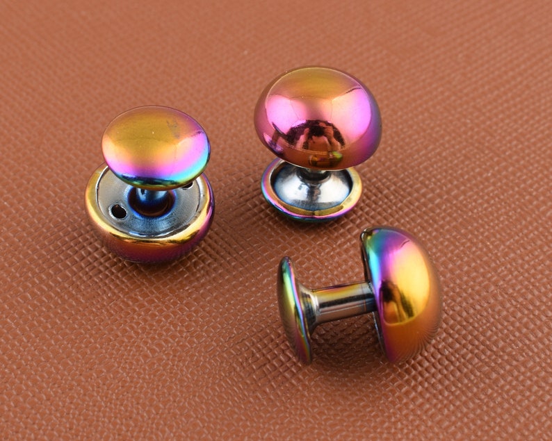 Rainbow Metal Rivets Studs Rapid Studs12mm15mm Double Cap | Etsy