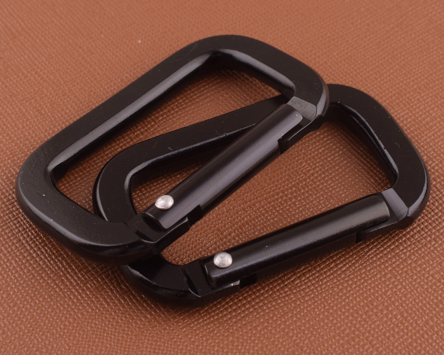 Black aluminum carabiner square carabiner key ring 2 sizes bag | Etsy