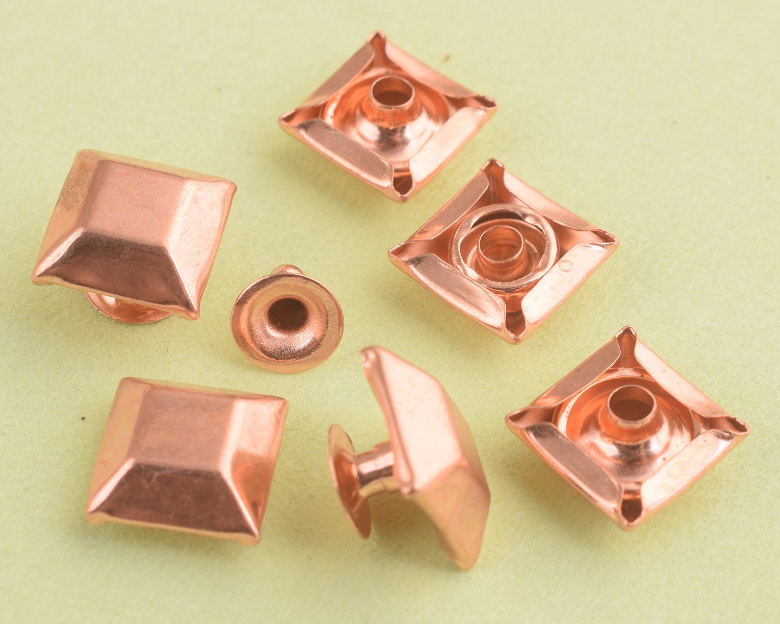 Rose Gold Rivets Metal Square Rivets for Purses Rapid Rivets - Etsy