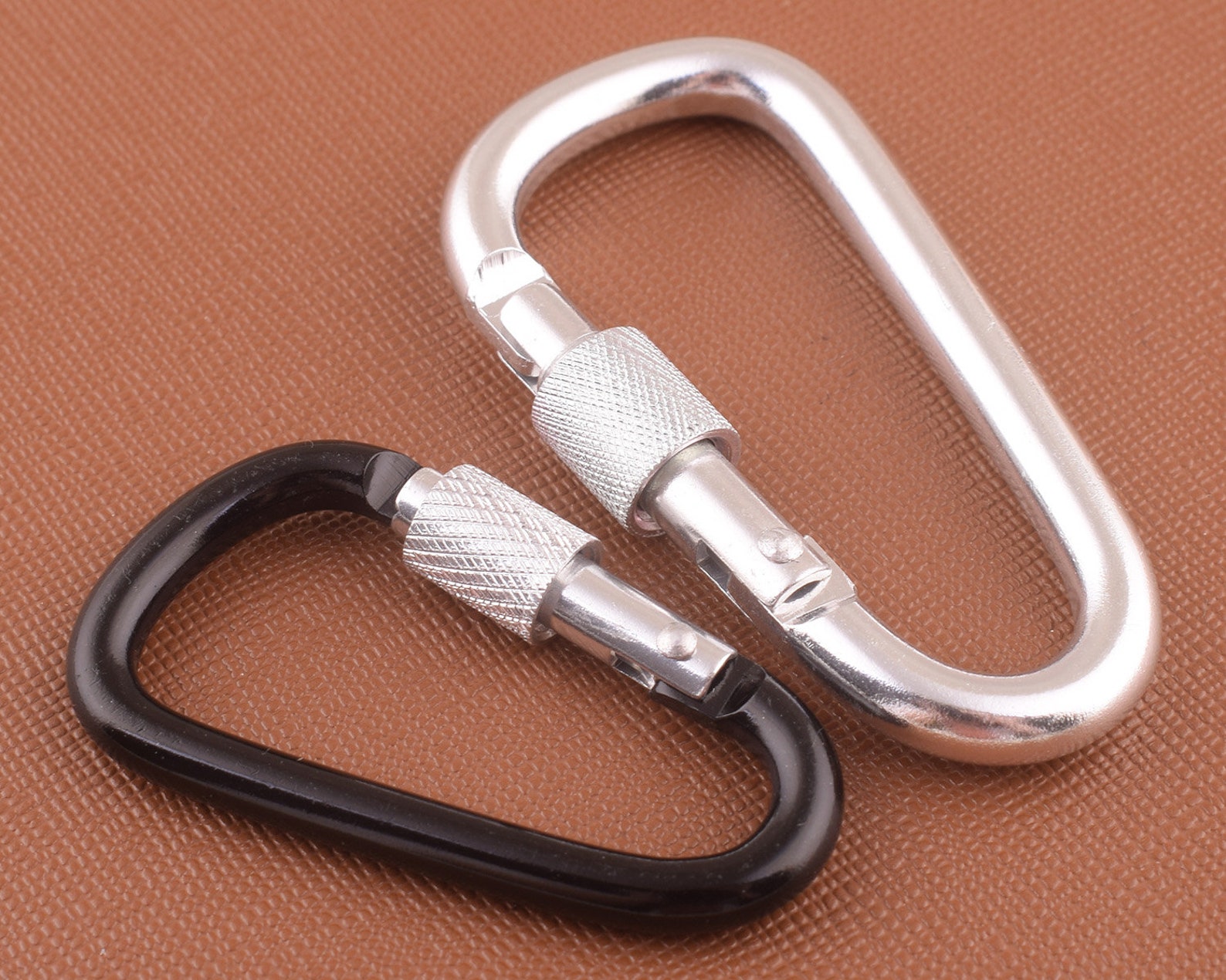 Black/silver Large Carabiner Aluminum Carabiner Lock Carabiner - Etsy
