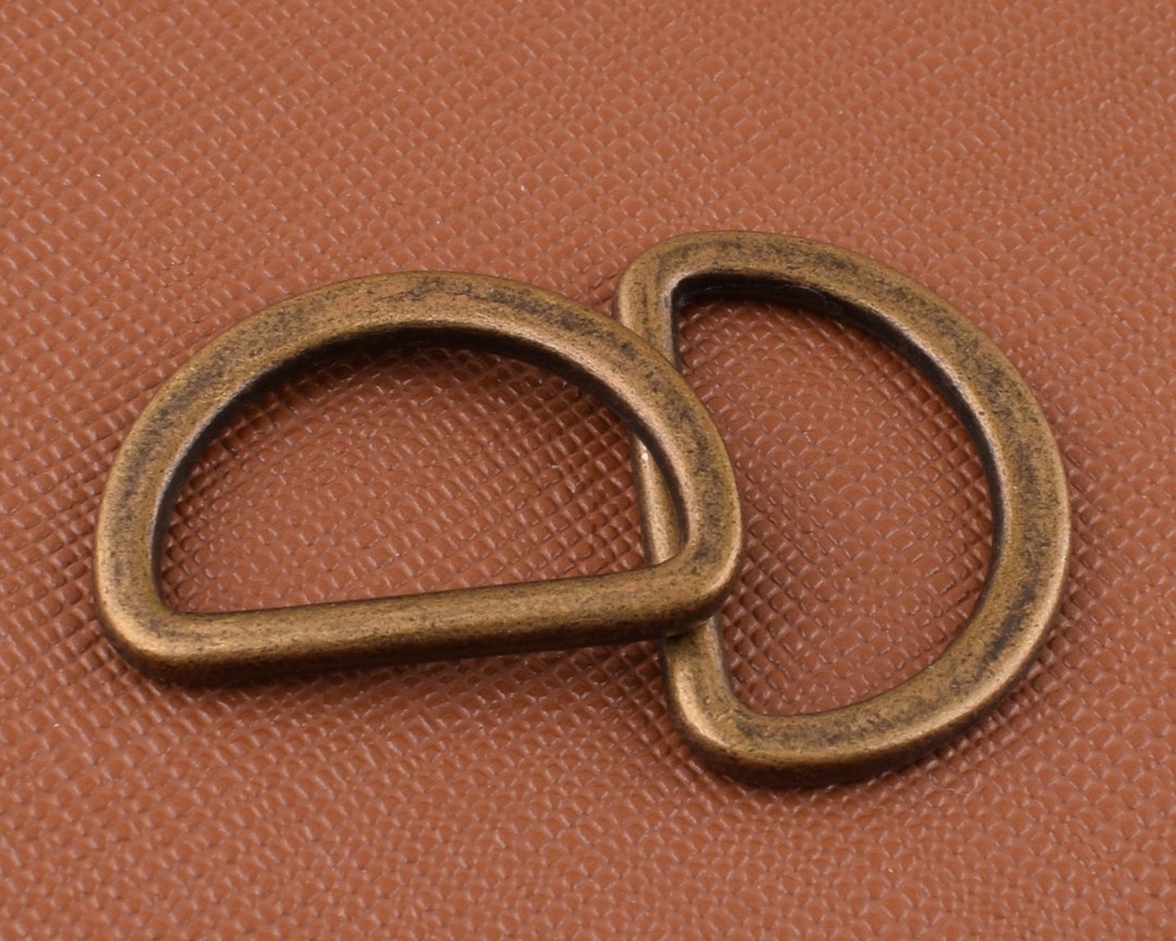 10 Pcs 20 Mm Bronze D-rings Non Welded D Ring D Circles Metal D Loop D ...