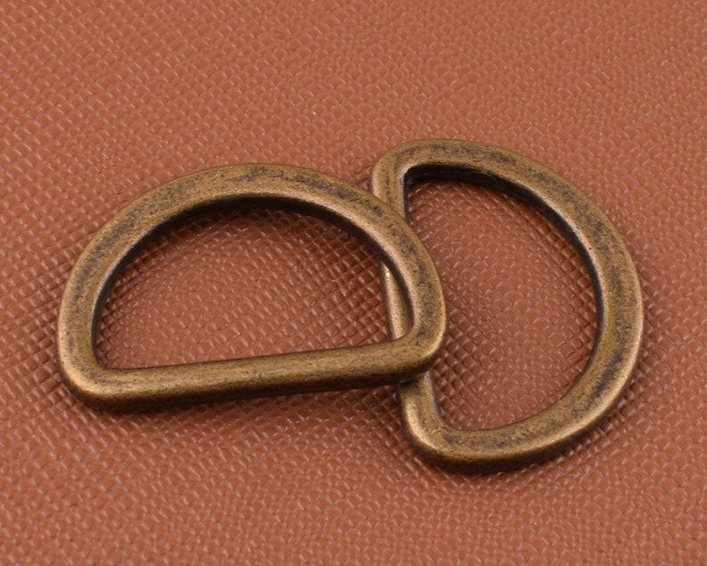 10 Pcs 20 Mm Bronze D-rings Non Welded D Ring D Circles Metal - Etsy