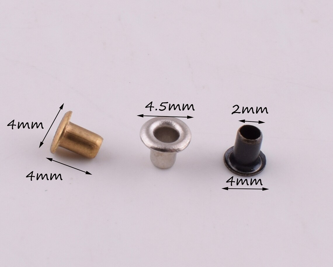 Mini Eyelet Grommet,2mm Hole Tiny Metal Grommets Small Silver/gold ...