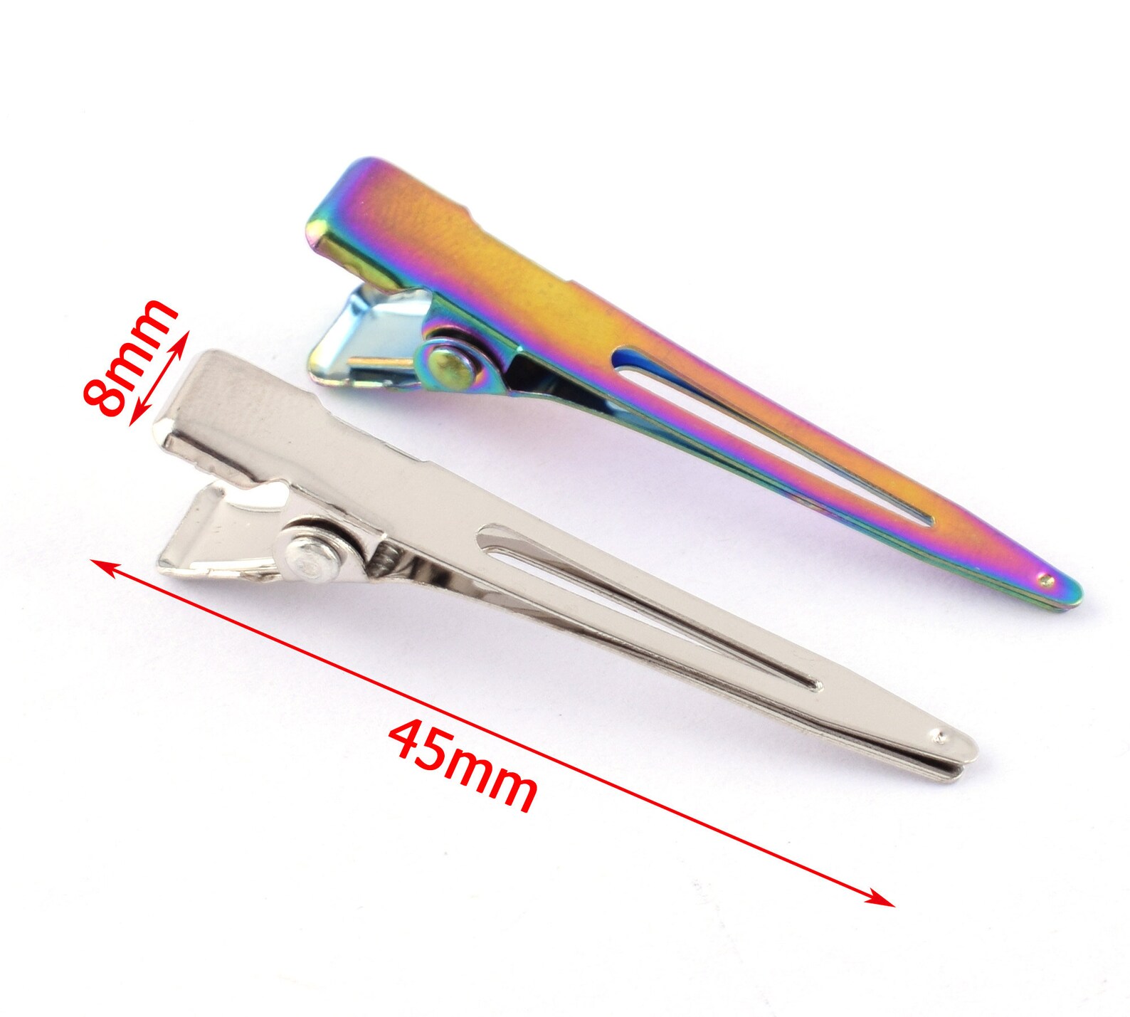Rainbow Alligator Clips45mm Hair Pinch Clips Surface Blank - Etsy