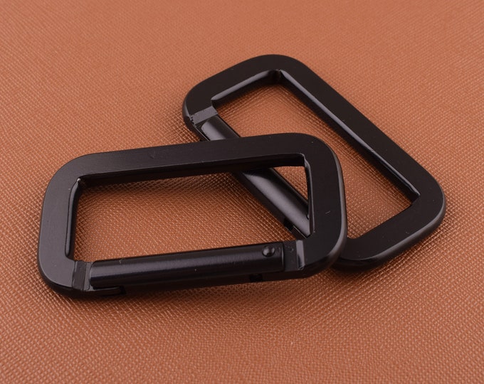 Black Aluminum Carabiner,square Carabiner Snap Hook,large Key Ring Bag ...
