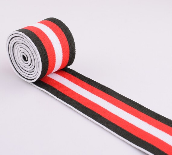 Sewing & Fiber Elastic webbing,1.5'' Blue Red Cotton Stripes elastic ...