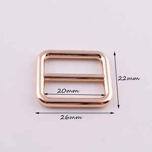 Slide Buckles,3/4''(20mm) Rectangular Center Bar Buckles,light Gold ...