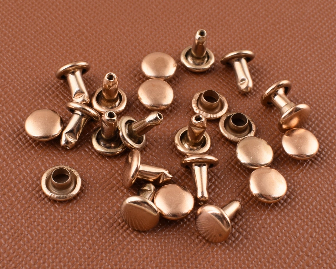 Rivet100 Sets Light Gold Rivets Studs 6mm7mm Metal Rivets | Etsy