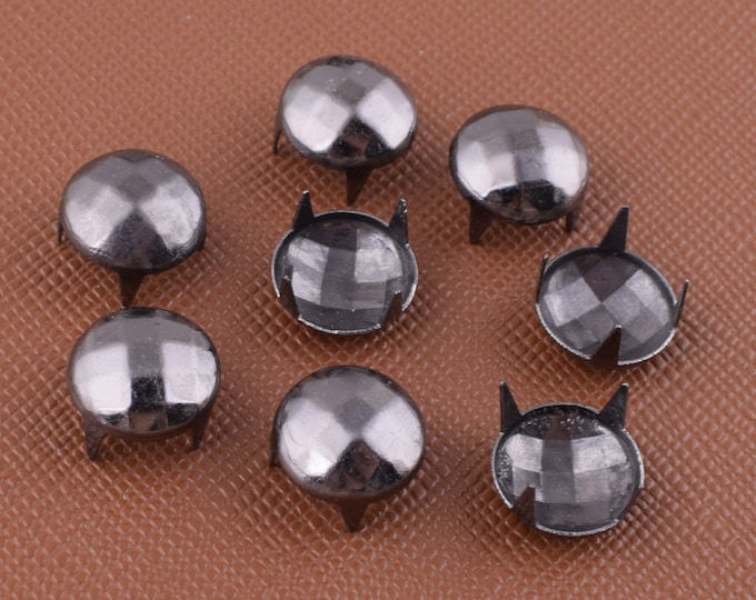 100pcs Half Round Dome Studs Claw Rivets for Handmade Leather Crafts ...
