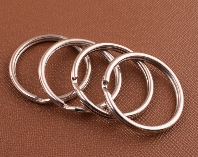 25mm Silver Round Key Rings Keychain Rings Split Ring Keyring Split Key ...