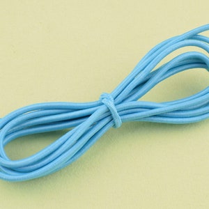 2.5mm Blue Elastic Cord,10 Yards Round Elastic Draw Cord Rope,nylon ...