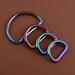 4 Size Rainbow D Rings,metal D Loops D Buckles,strap Purse Ring,pet ...