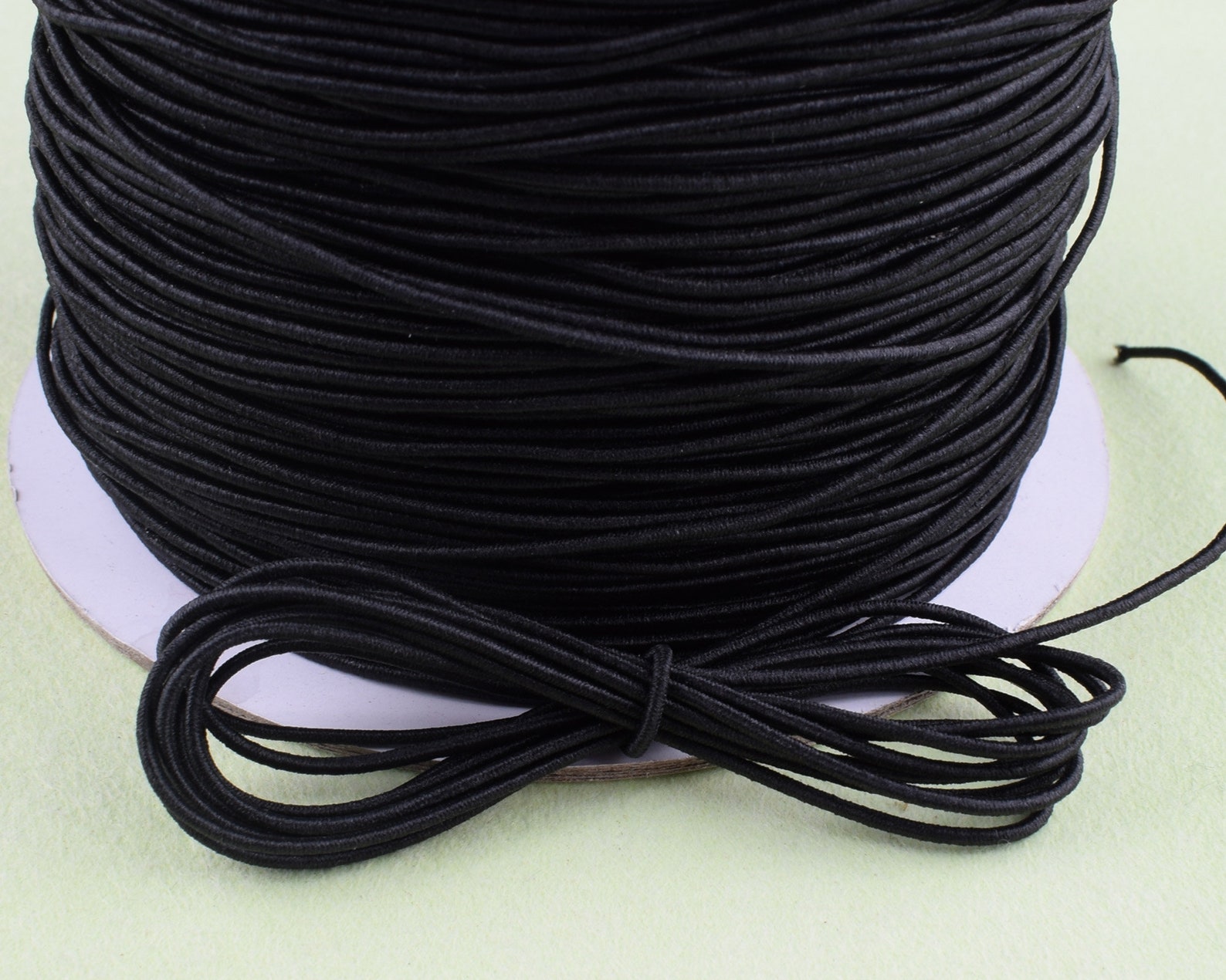 1mm Black Elastic cordNylon Rubber Stretch Elastic String | Etsy