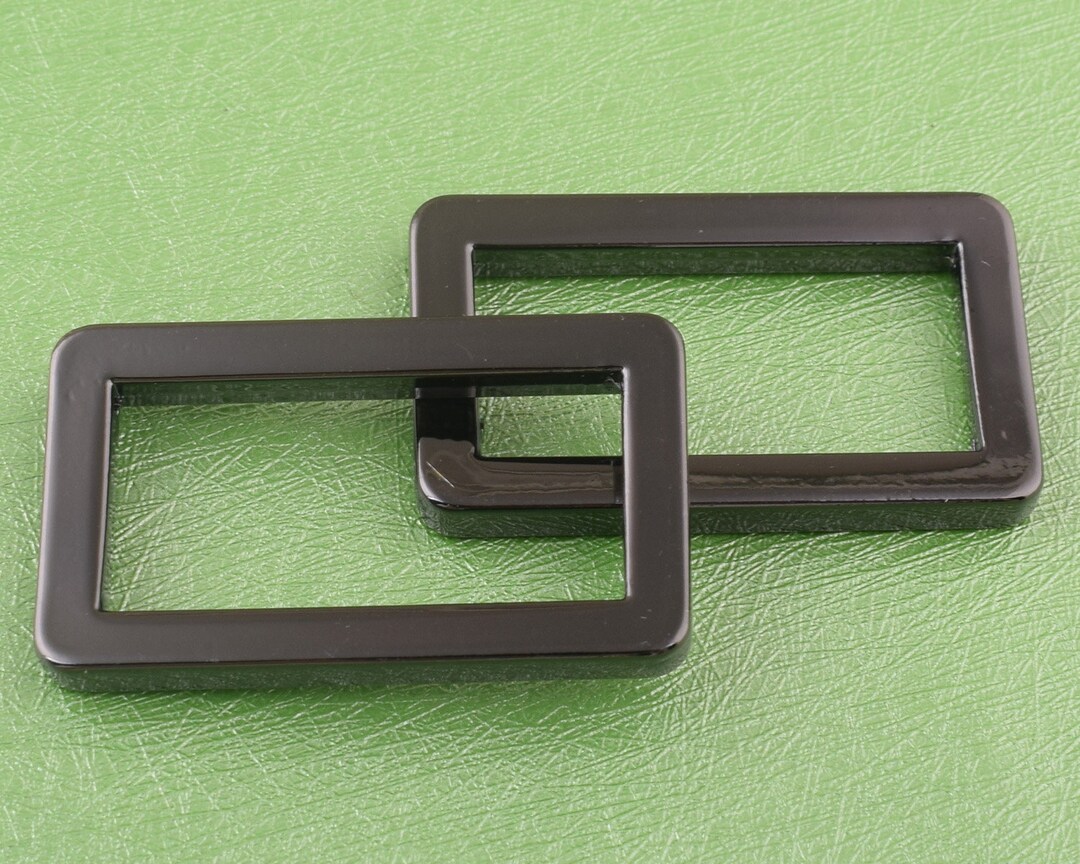 Square Ring Belt Buckles Black Rectangle Rings Alloy Rectangle Ring for ...