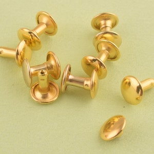 Round Rivet Metal Double Cap Rivets Gold Rivets for Leather ,father Day ...