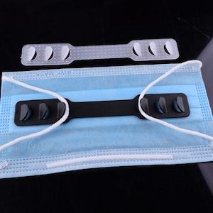 10 Pcs Face Mask Ear Savers,black/white Adjustable Multiple Hooks, Mask ...