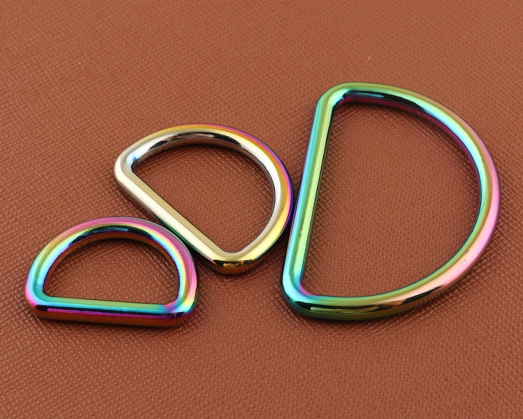 3 Sizes Rainbow D Rings Metal D Loops D Circles D Buckles,pet ...