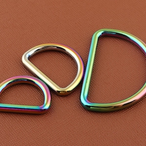 3 Sizes Rainbow D Rings Metal D Loops D Circles D Buckles,pet ...