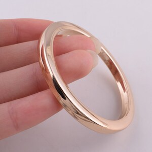 Metal O Rings,2'' Large Round Flat Strap O-rings,50mm Silver/light Gold ...