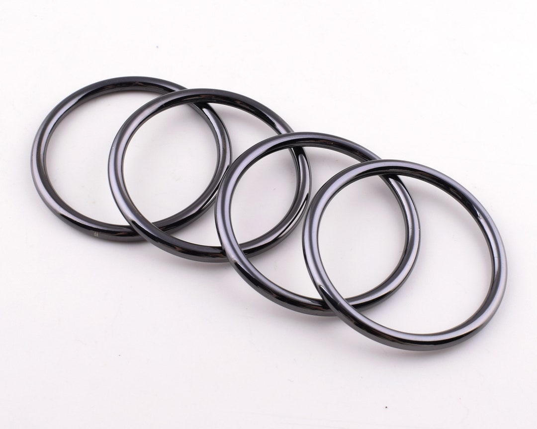 Black O-rings,metal Round Rings Buckles,34-45mm Non Welded Alloy Strap ...