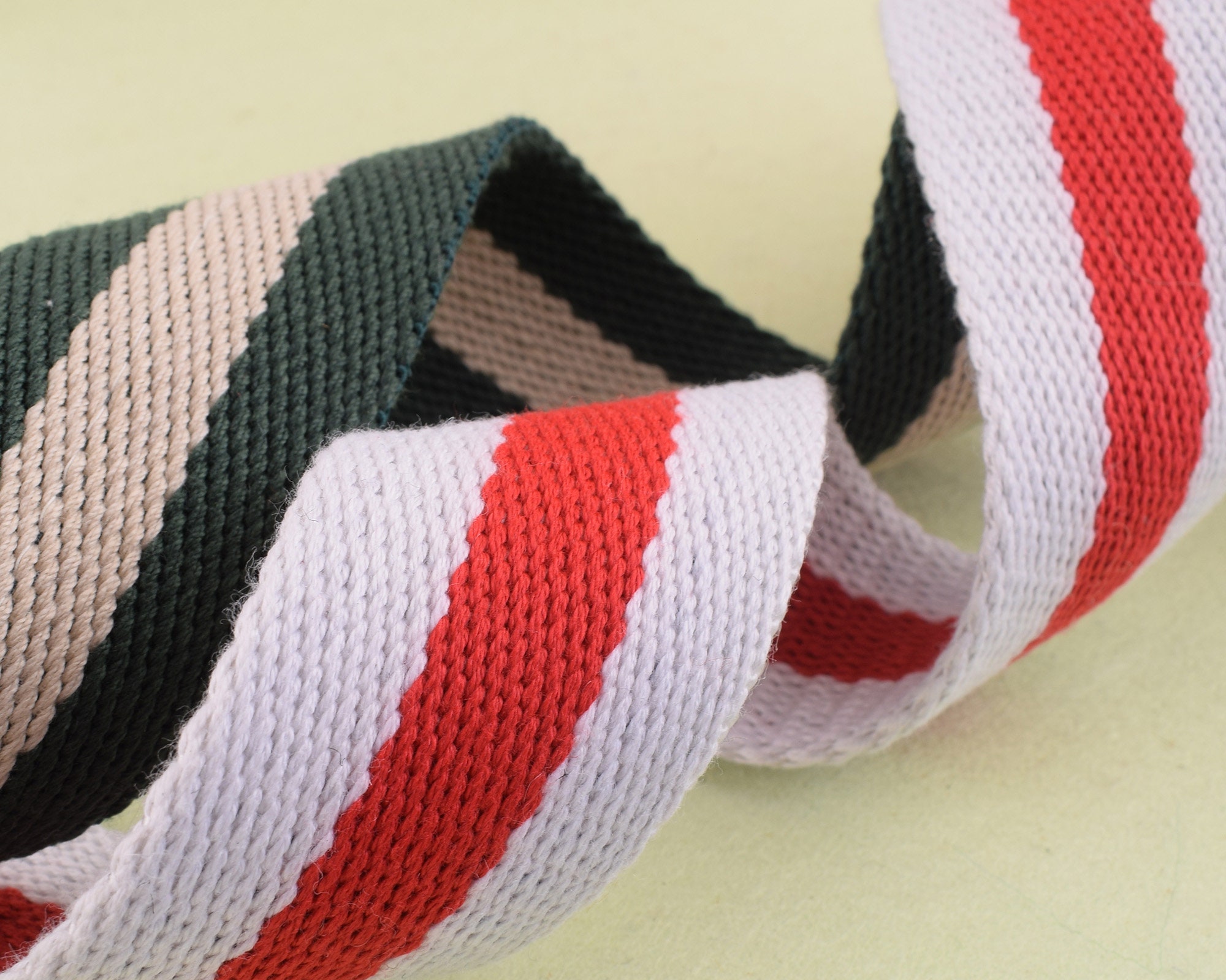 Colorful Stripes webbing1.5''38mmSoft cotton ribbon | Etsy