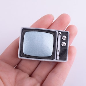 Dollhouse Miniature Tv,mini Vintage Television,french Provincial ...