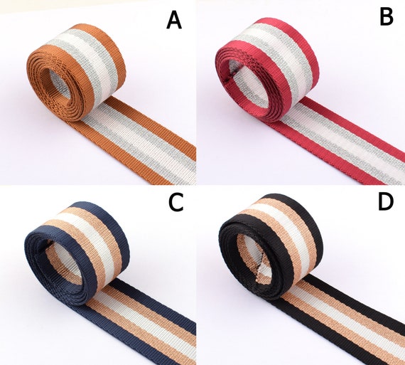 Nylon Striped Webbing Strap Double-Sided Stripes Webbing 38MM | Etsy