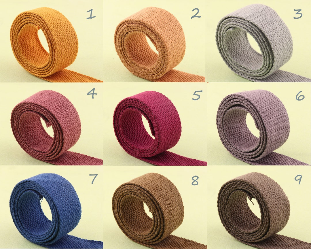 Colorful Ribbon Webbing 1 Inch Strap Ribbon,25mm Cotton Woven Tape ...