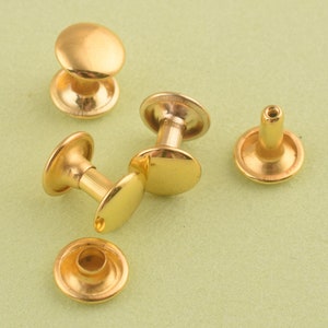 Round Rivet Metal Double Cap Rivets Gold Rivets for Leather ,father Day ...